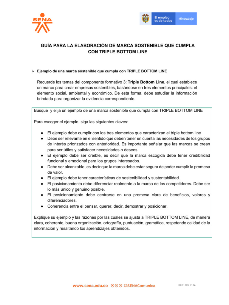 Triple Botton Line 240201526 AA4 EV01 | PDF