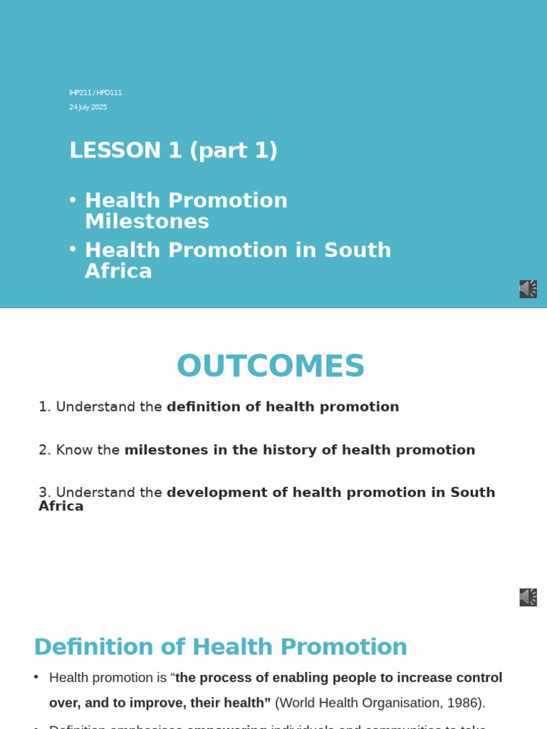 Milestones in Health Promotion History | PDF | Health Promotion ...