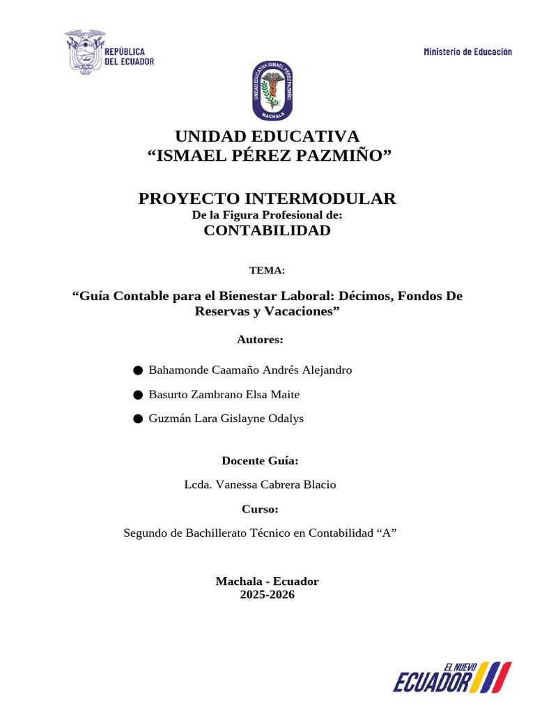 Proyecto Intermodular 2025 | PDF | Contabilidad | Derecho laboral