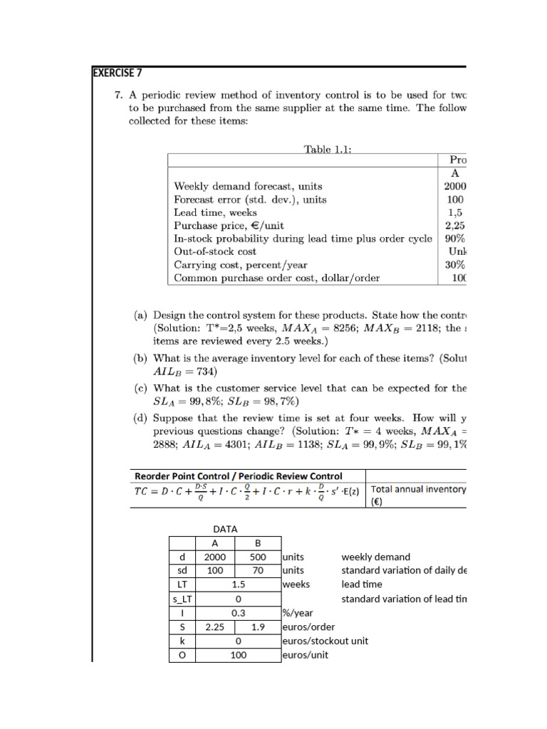 Exercise7 - Periodic Review | PDF