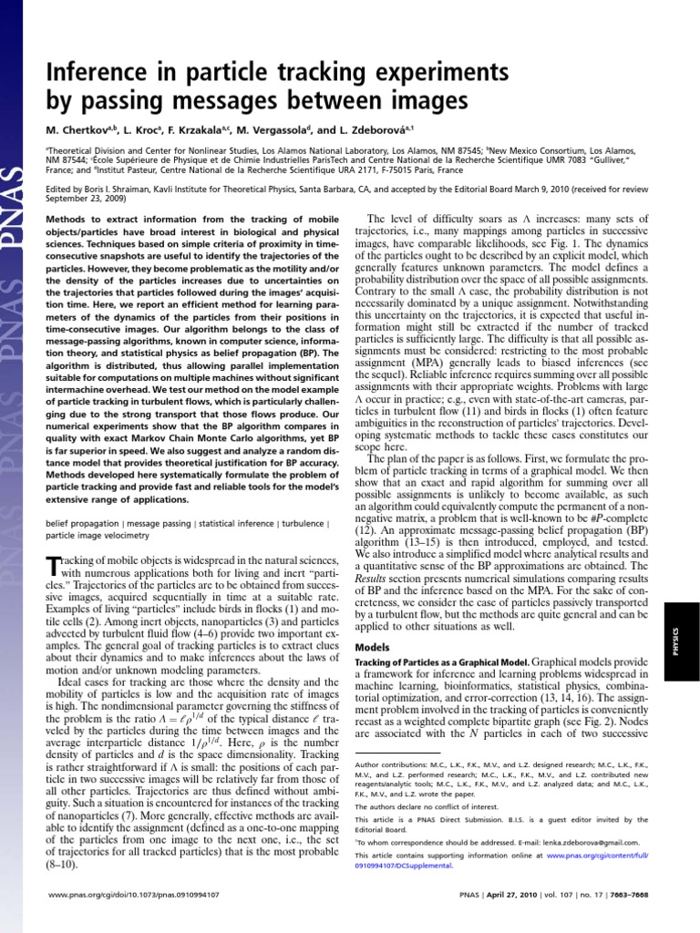 Efficient Particle Tracking Inference Methods | PDF | Monte Carlo ...