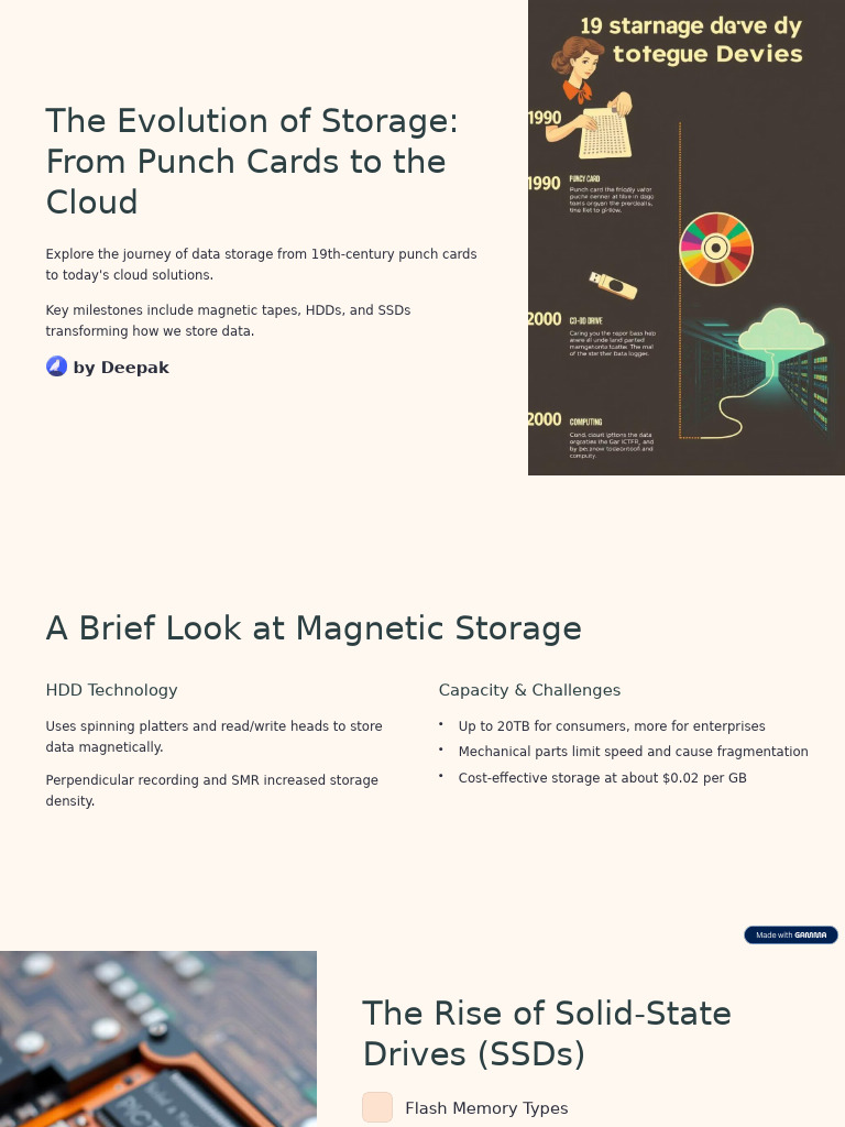 The Evolution of Storage From Punch Cards to the Cloud | PDF | Solid ...