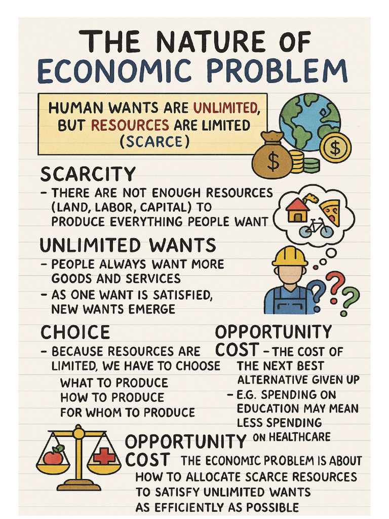 Nature of Economic Problem Notes | PDF