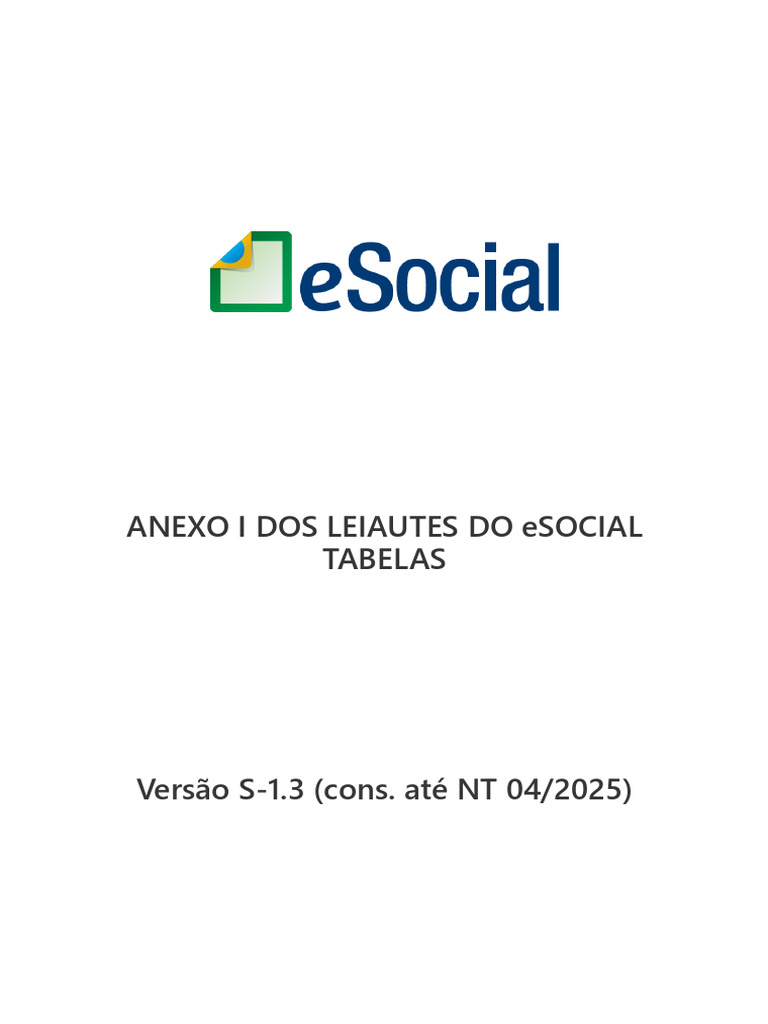 Tabelas do eSocial: Categorias e Contribuições | PDF | Férias ...