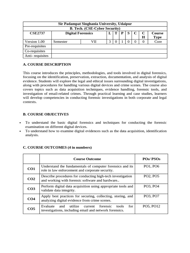 CSE2737 Digital Forensics-1 | PDF | Computer Forensics | Digital Forensics