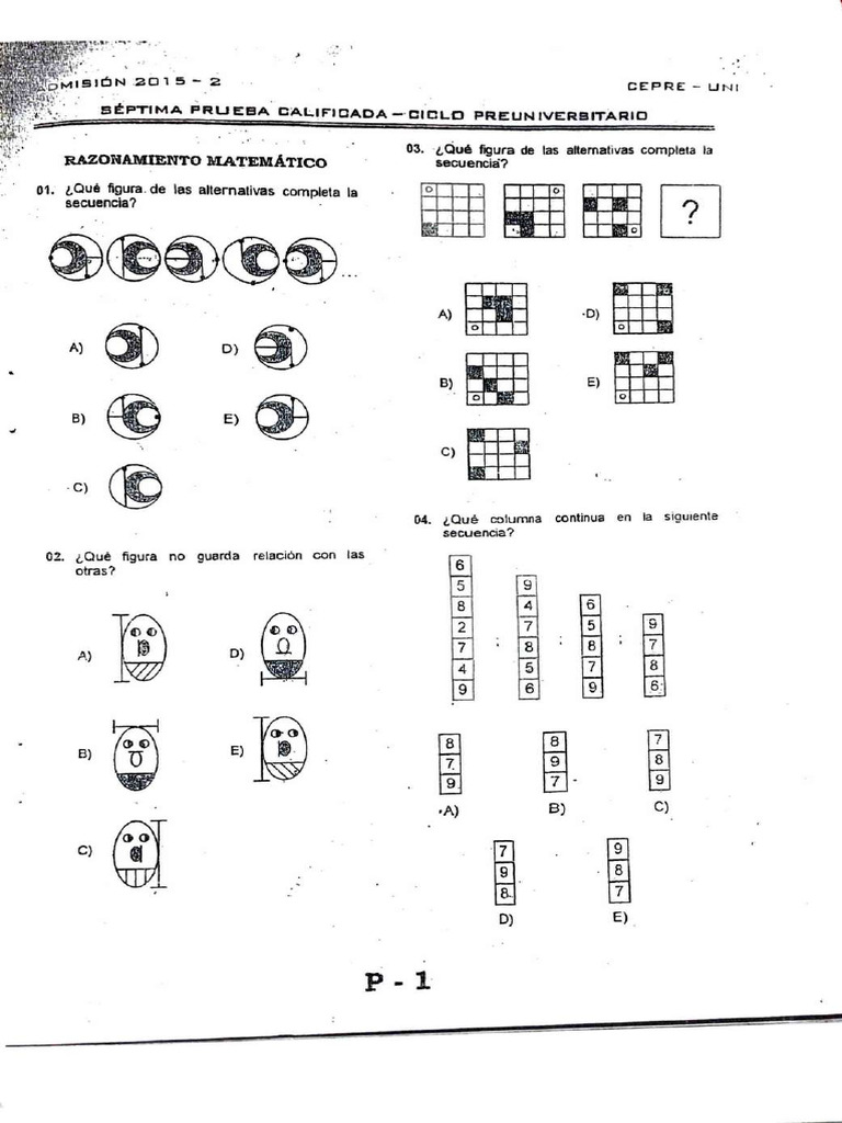 CEPRE Calificadas de RM Resueltas Compressed | PDF
