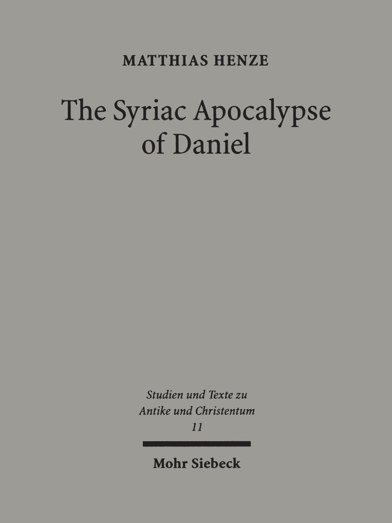 The Syriac Apocalypse of Daniel | PDF | Book Of Daniel | Apocalypse