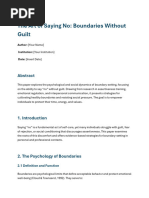 Improving Your Ability To Say No DBT Worksheet | PDF | Dialectical ...