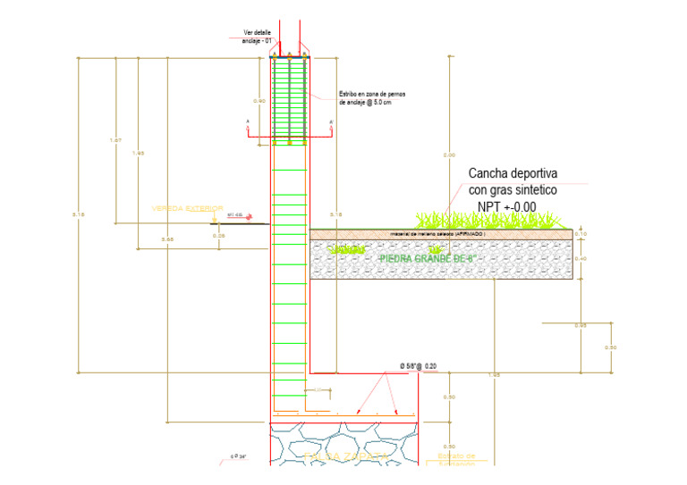 Plano Columna - Vereda | PDF