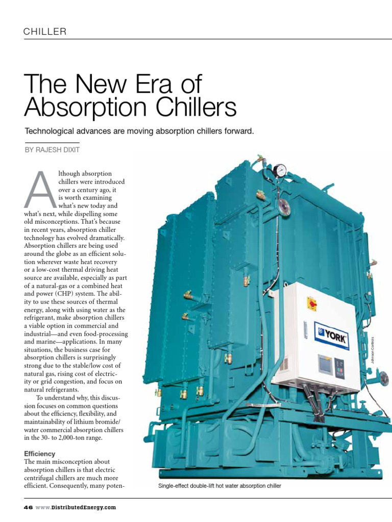 CHI Article Absorption Chiller Technology Moves Forward | PDF ...