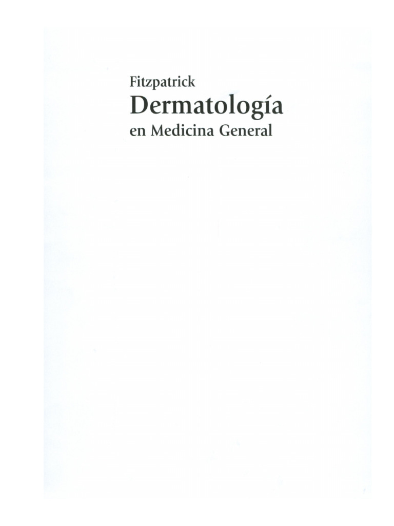 Fitzpatrick Dermatology Overview | PDF