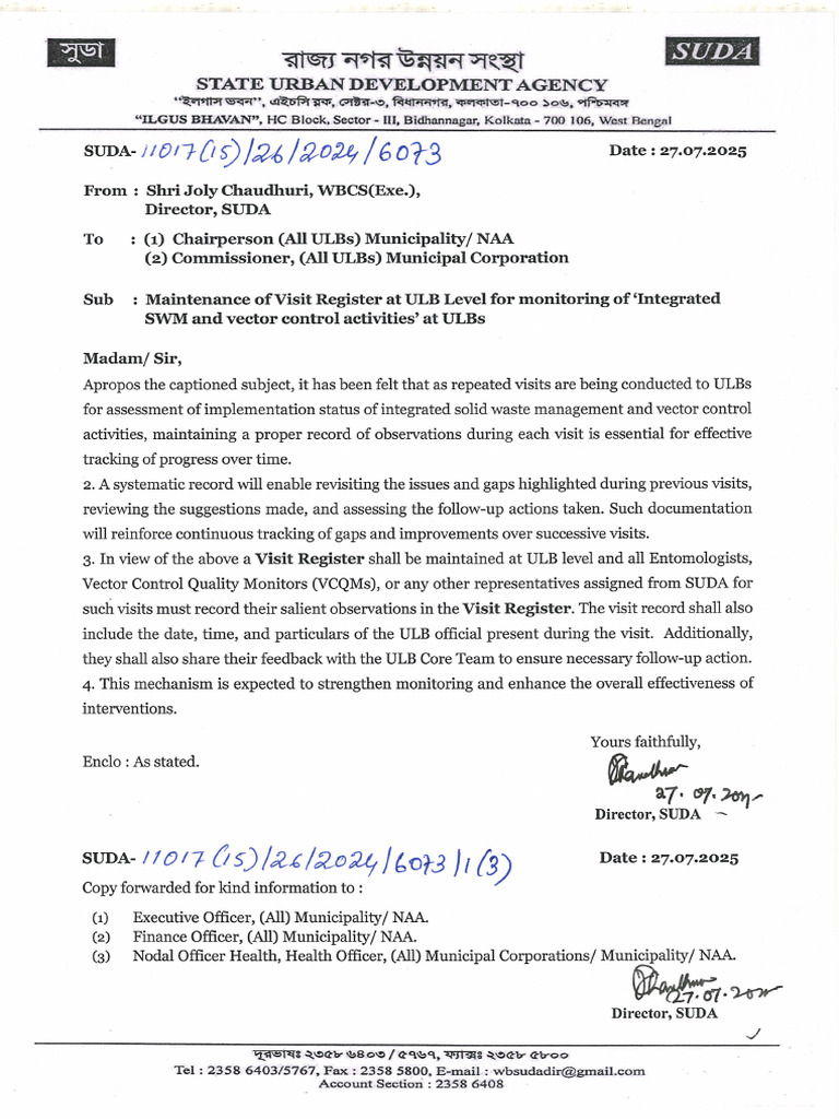 Maintenance of Visit Register | PDF