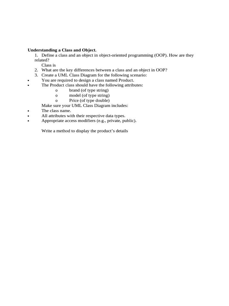 Class and Object | PDF