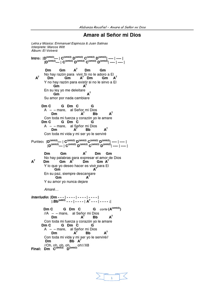 Amare Al Señor Mi Dios | PDF | Espiritualidad