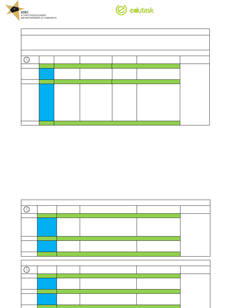 Plan Program I | PDF | Learning | Worksheet