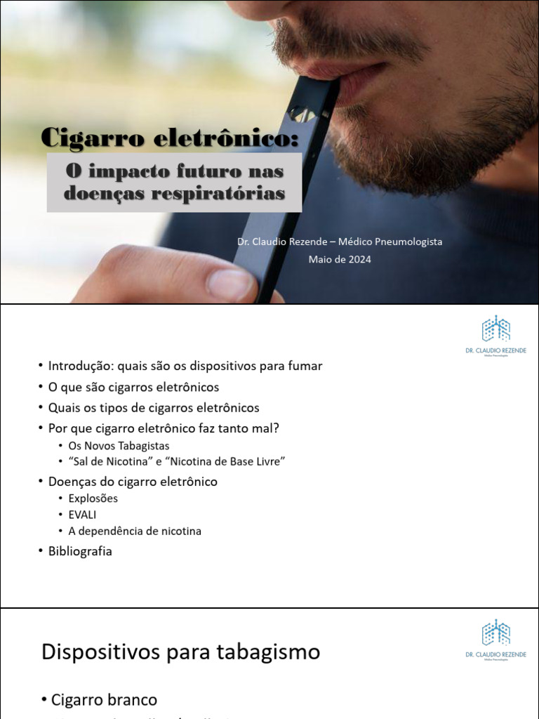 Aula Cigarro Eletrônico - Doenças Respiratórias - Jornada Pneumo ...