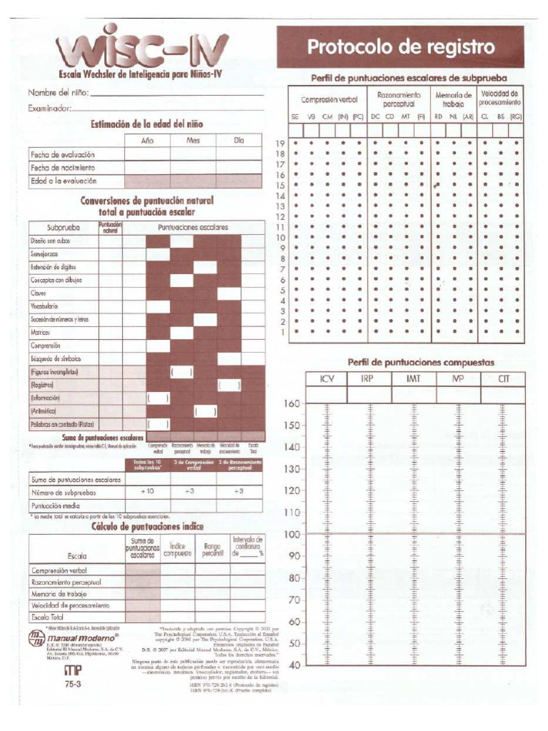 Idoc - Tips Protocolo Wisc IV | PDF