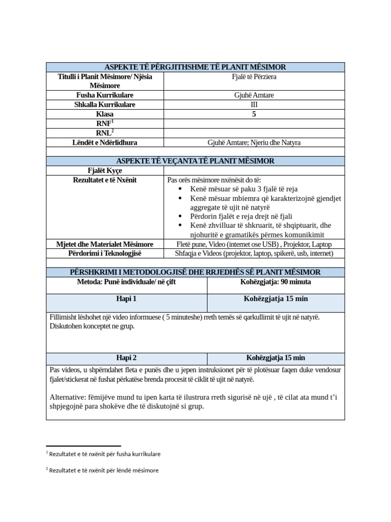 Lesson Plan Template | PDF