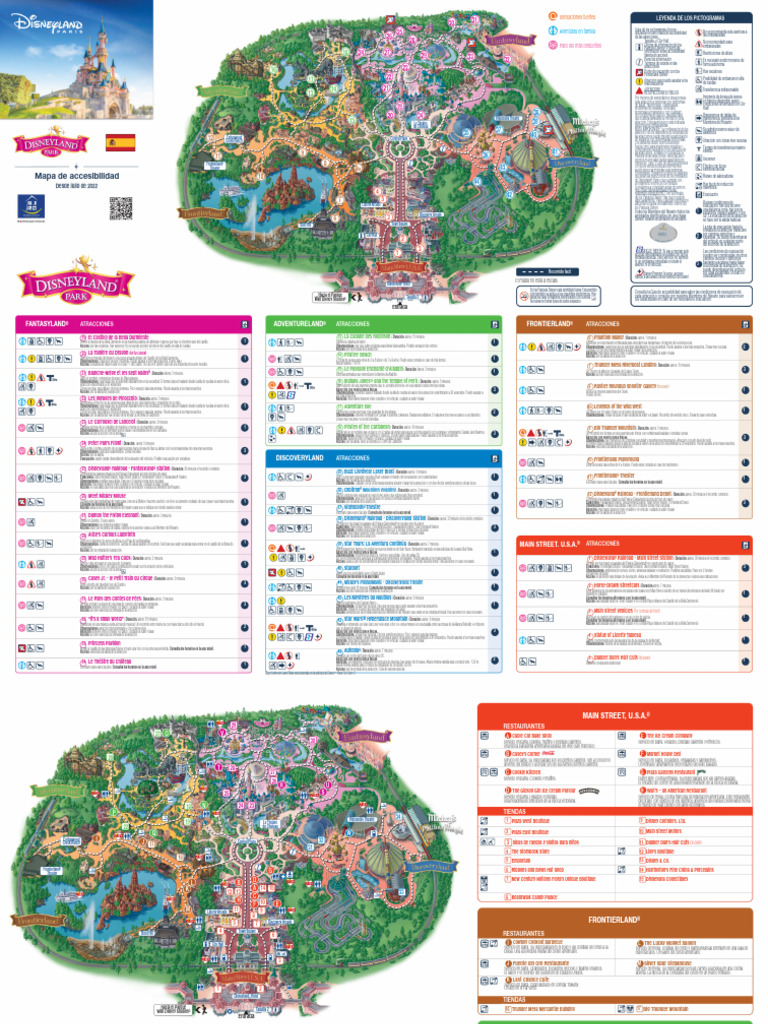 Mapa de Atracciones Disneyland París | PDF