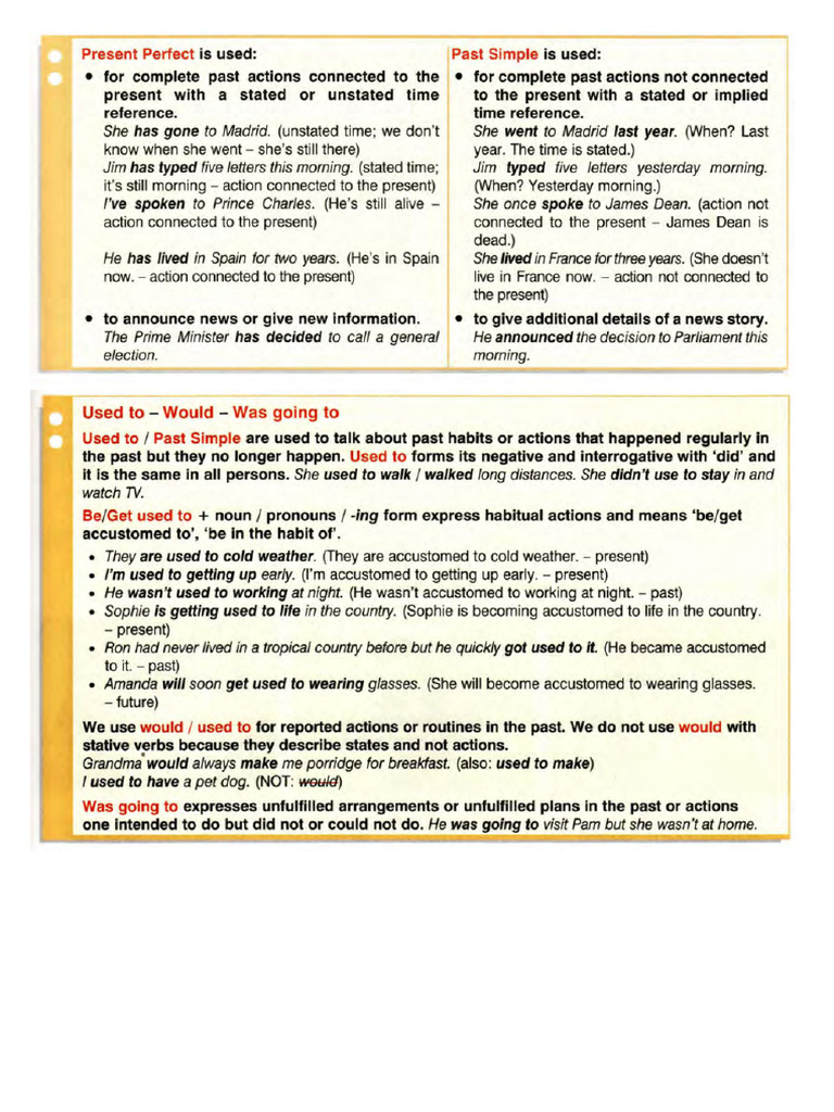 Past Tenses Practice 2 | PDF