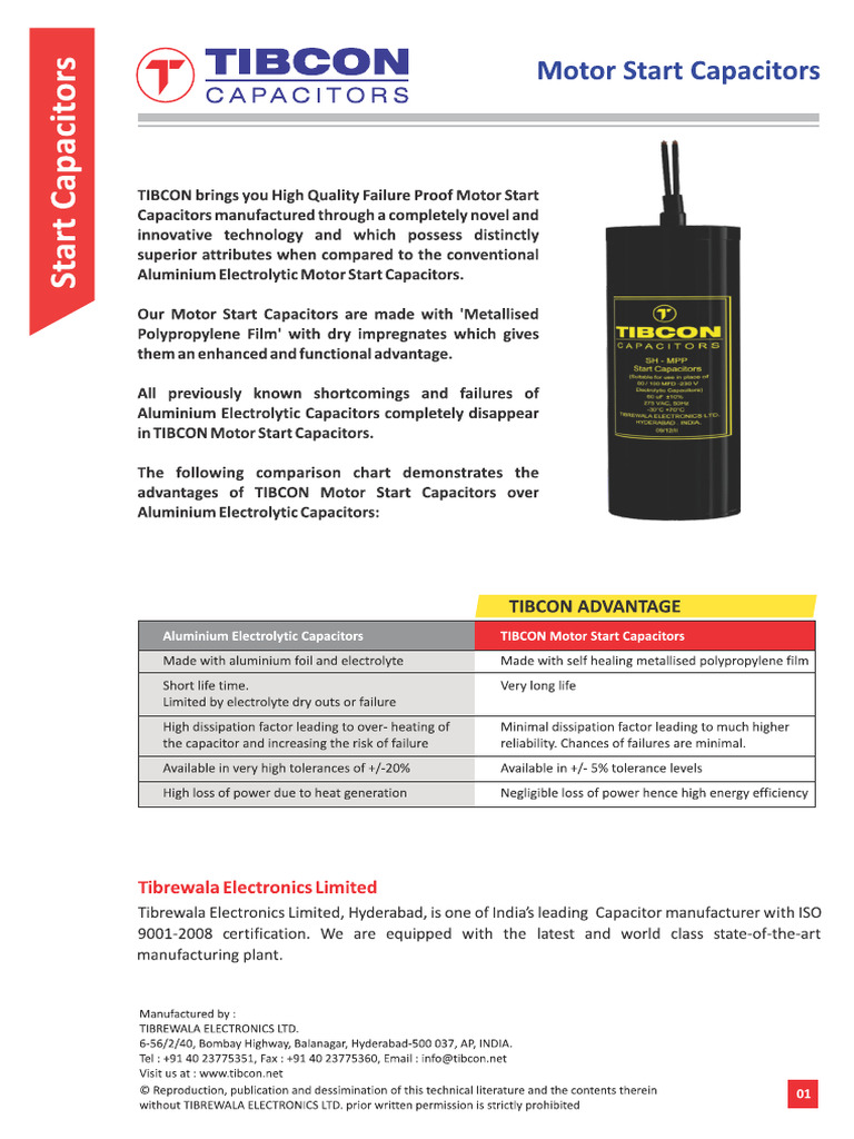 Start Capacitors | PDF