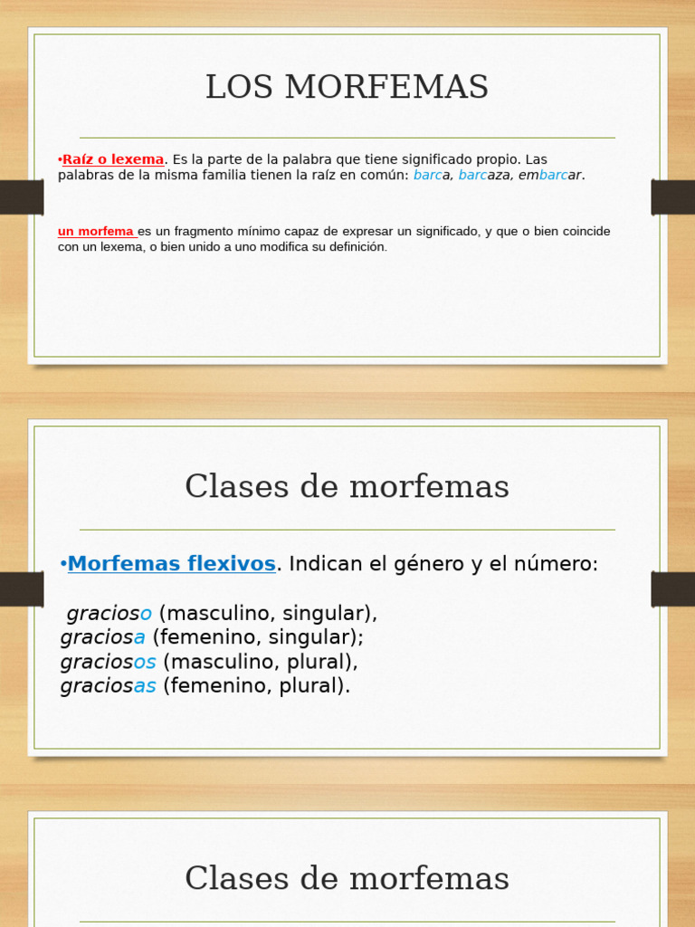 Clasificación de Morfemas: Tipos y Ejemplos | PDF