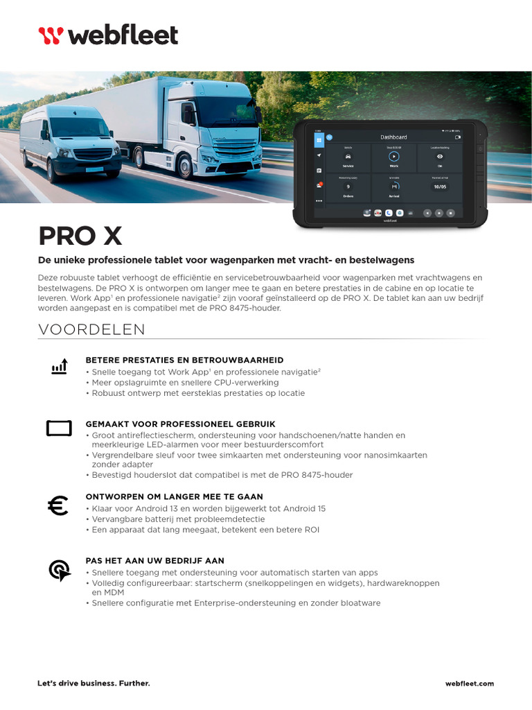 WF Pro X Datasheet - NL | PDF