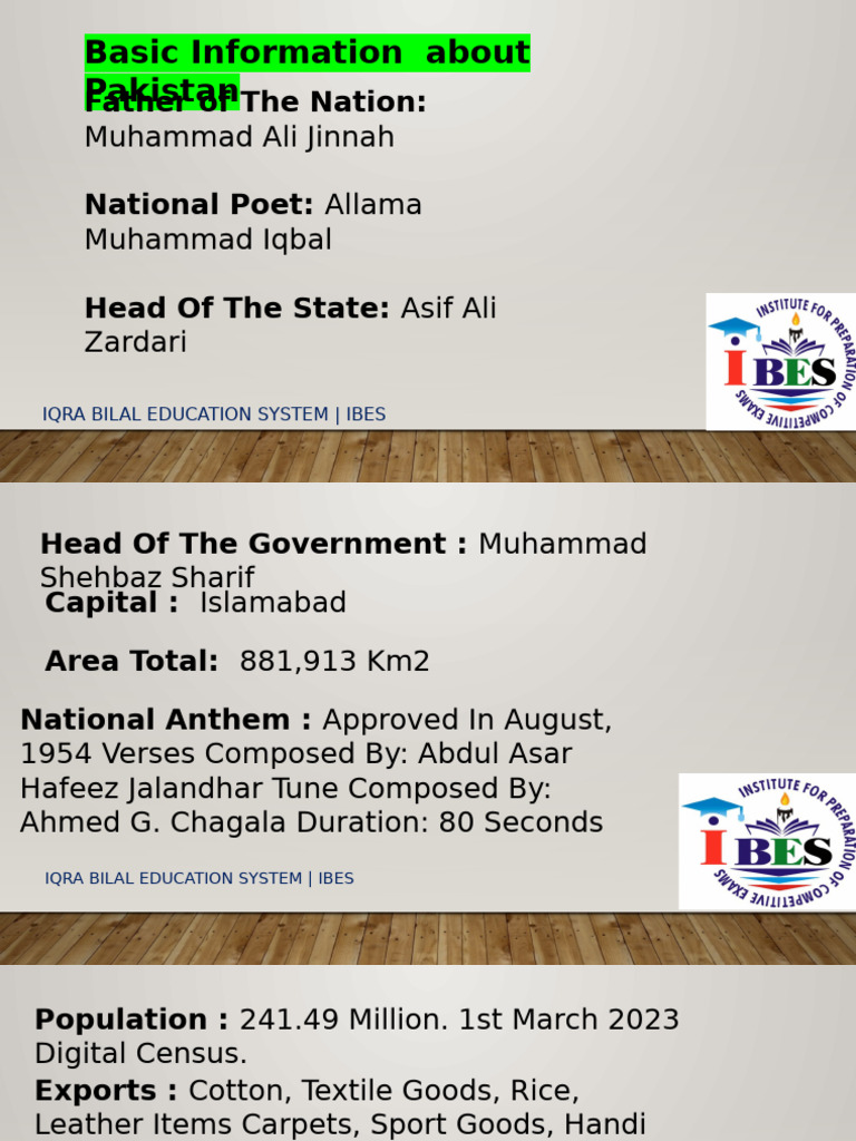 Overview of Pakistan's Key Facts | PDF | Pakistan