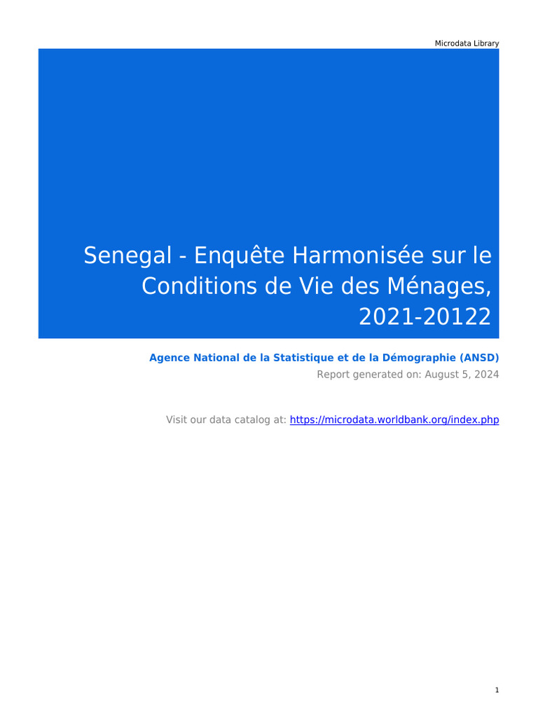 Ddi Documentation English Microdata 6278 | PDF | Survey Methodology | Sampling (Statistics)