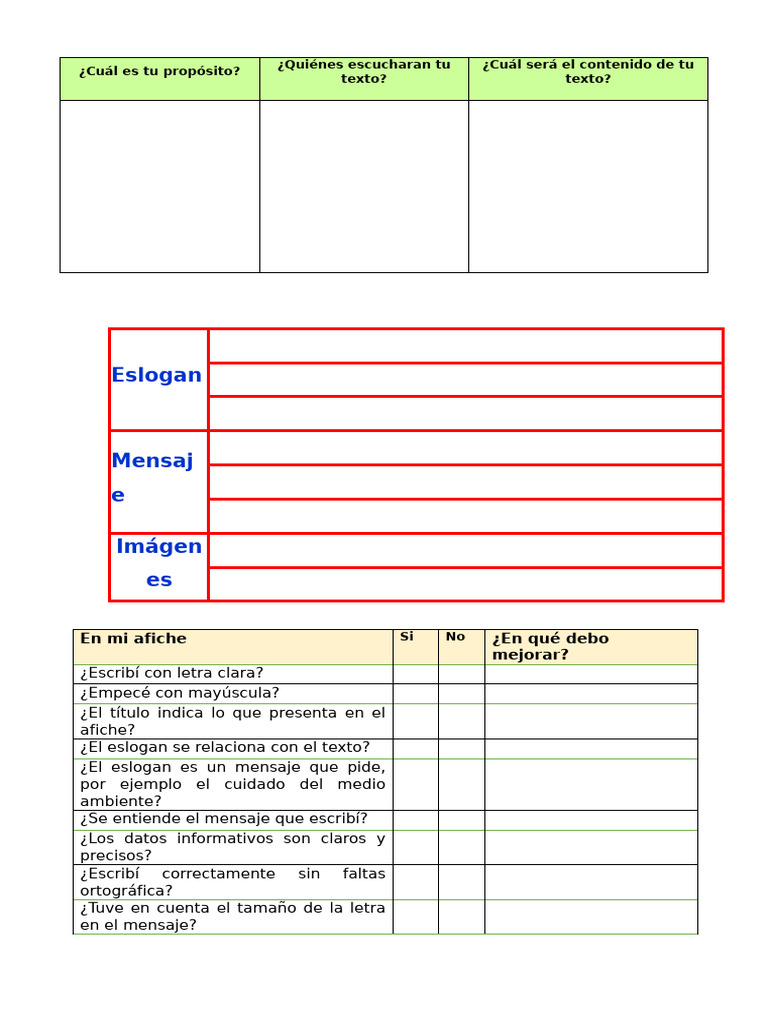 Ficha Comu Mier 28 Escribimos Un Afiche 933623393 Yessenia Carrasco | PDF