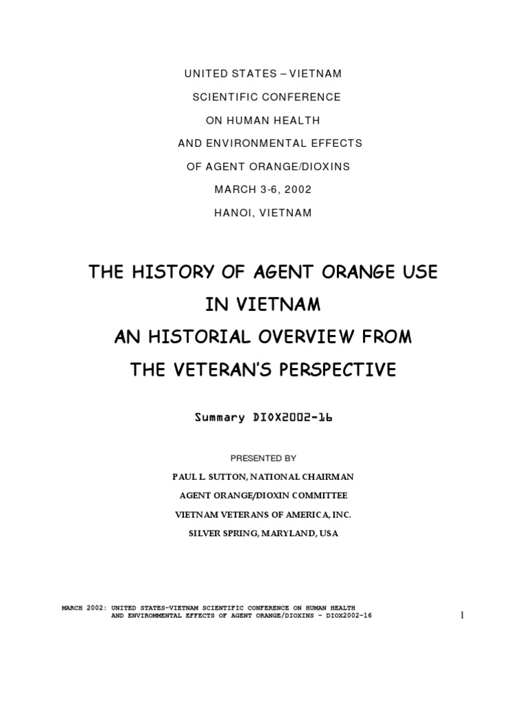 A History of Agent Orange Use | PDF | Agent Orange | Polychlorinated ...