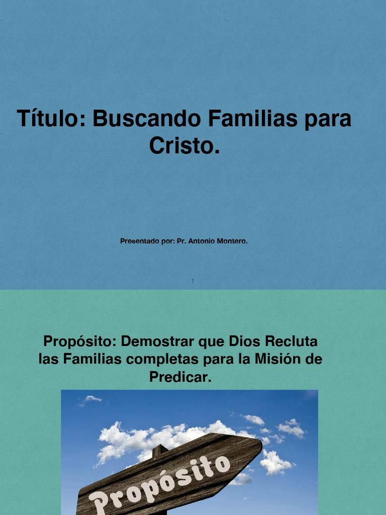 Buscando Familias para Cristo PWP | PDF