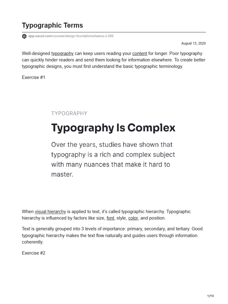 Understanding Typographic Terms | PDF | Typography | Typefaces