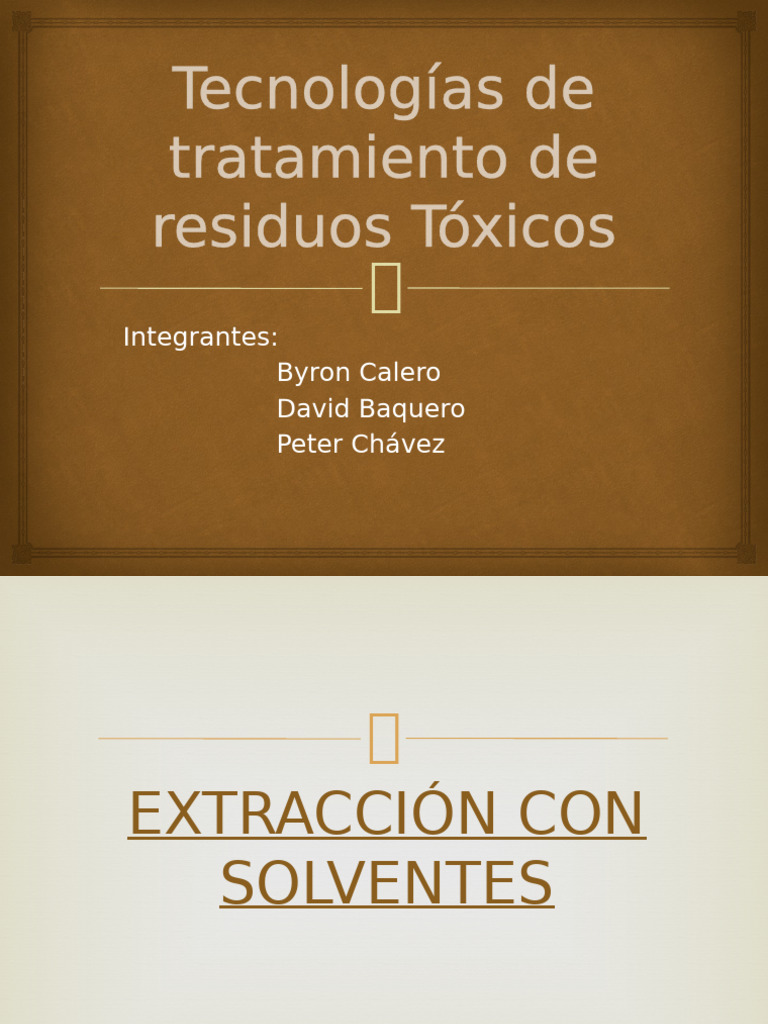 Extraccion Con Solventes | PDF | Solvente | Contaminación