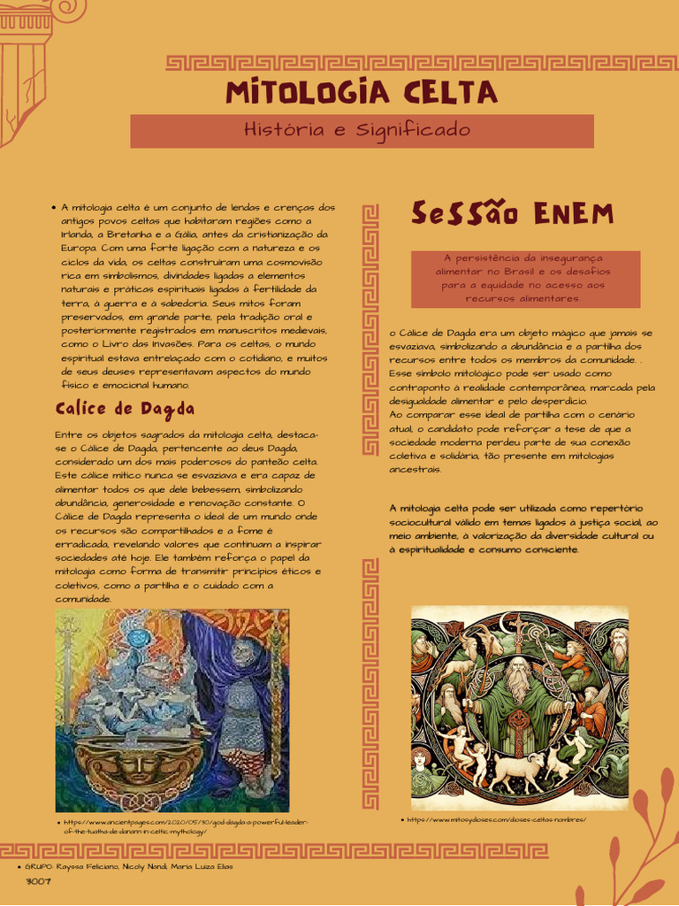 Mitos Celtas: O Cálice de Dagda e Abundância | PDF | Celtas | Mitologia ...