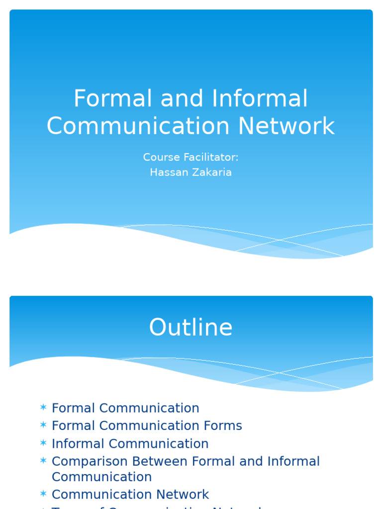 Formal and Informal Communication Network | PDF | Communication ...