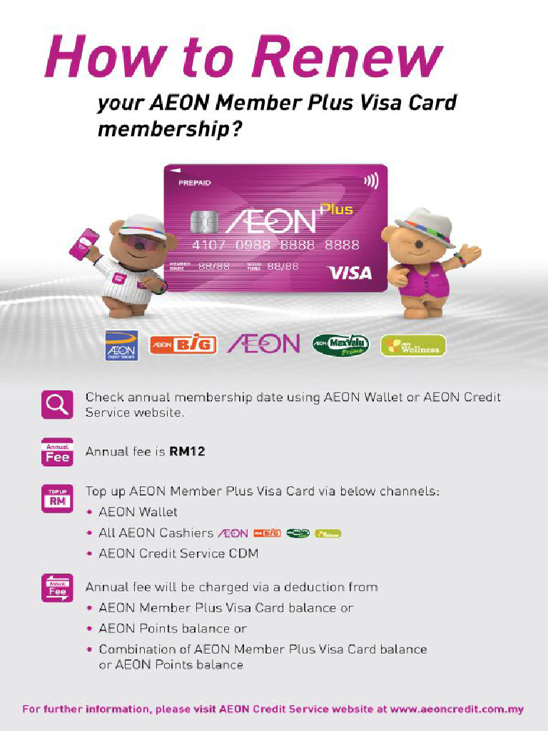 AEON Member Plus Visa Card Annual Fee | PDF | Fee | Banks
