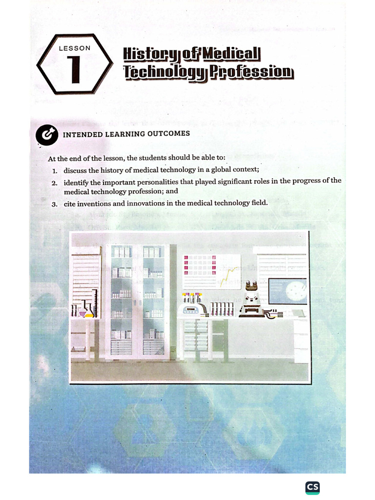 Principles of Medical Laboratory Science Lesson 1 | PDF
