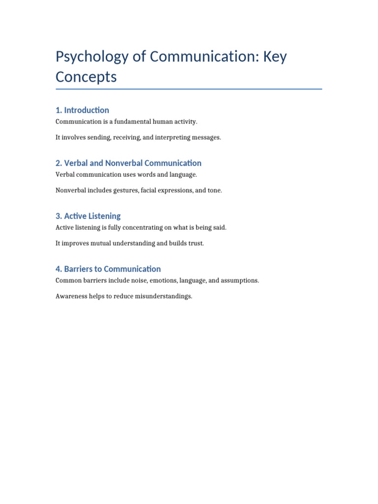Psychology of Communication Essentials | PDF
