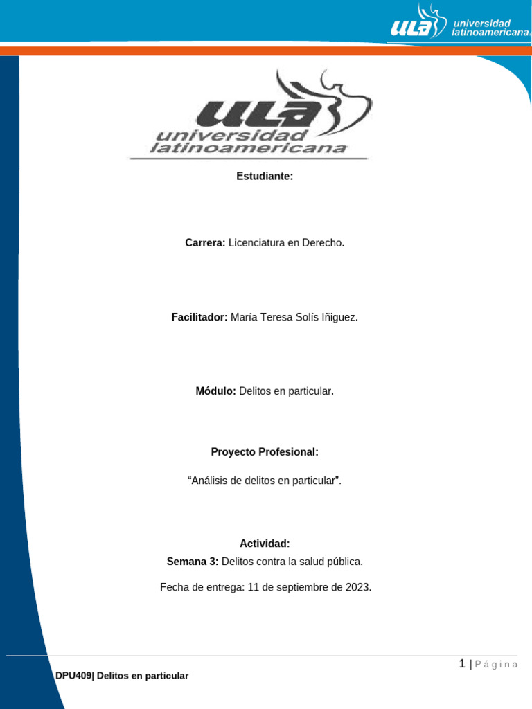 Entregable 3 Delitos | PDF | Intención (Derecho Penal) | Justicia penal