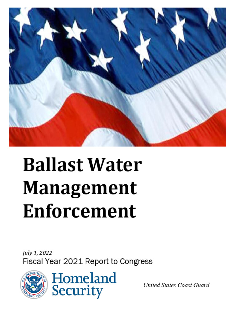 USCG - Ballast Water Management Enforcement-2020 | PDF | Invasive Species