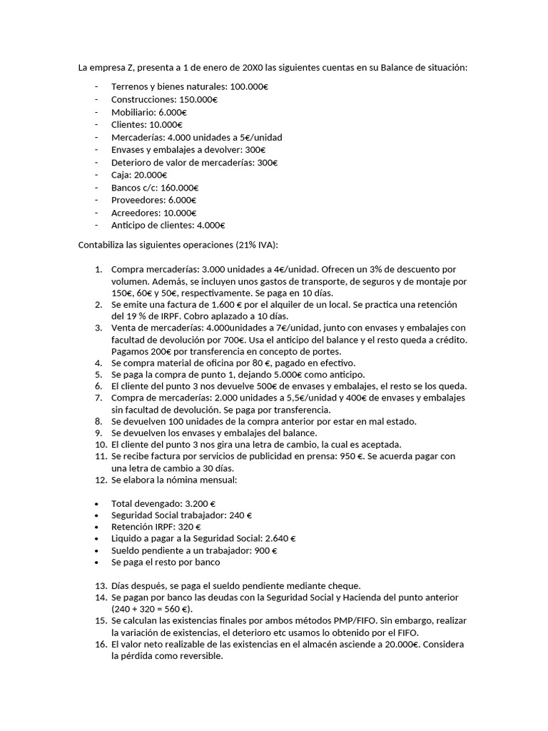 PIAC. Ejercicios 2 | PDF