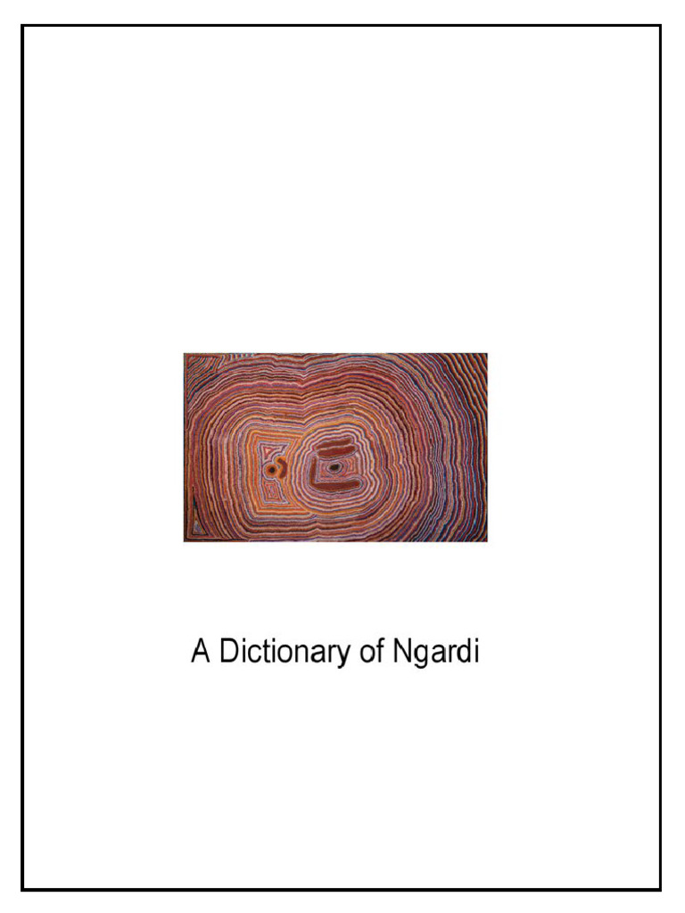 A Dictionary of Ngardi Lee Cataldi Instant Download | PDF