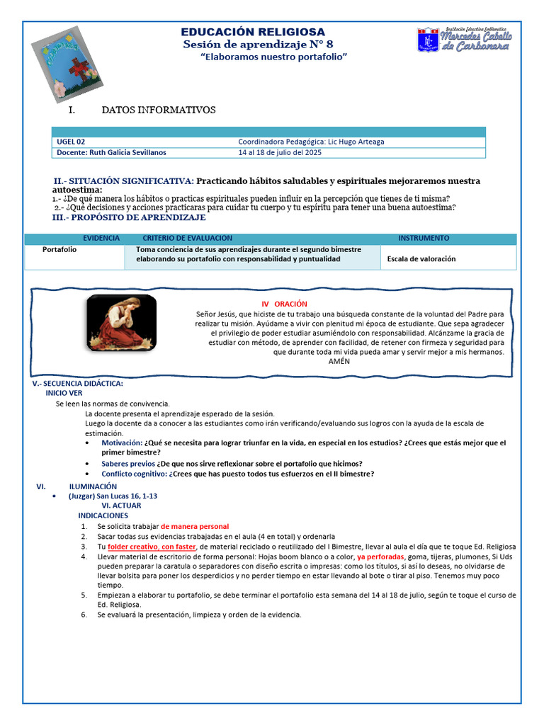 Ficha #8 - Primero - Elaboramos Nuestro Portafolio Ii Bimestre 2 | PDF ...