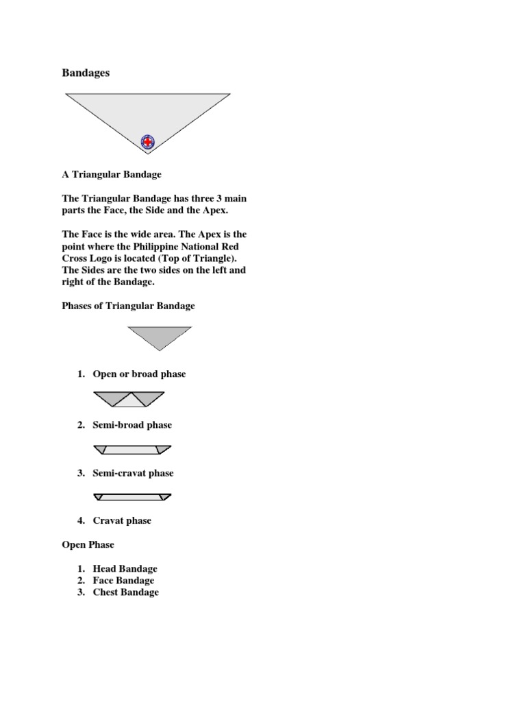 Proper Use and Applications of Triangular Bandages for Various First ...