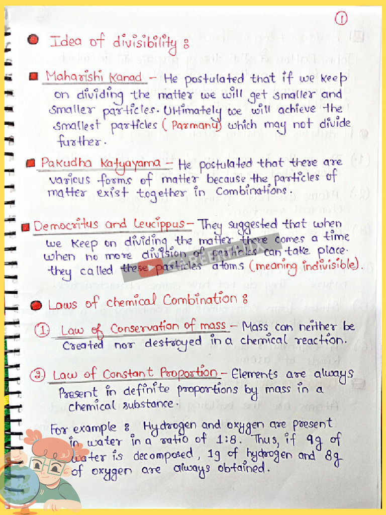 Atoms & Molecules Notes - 250801 - 030613 | PDF