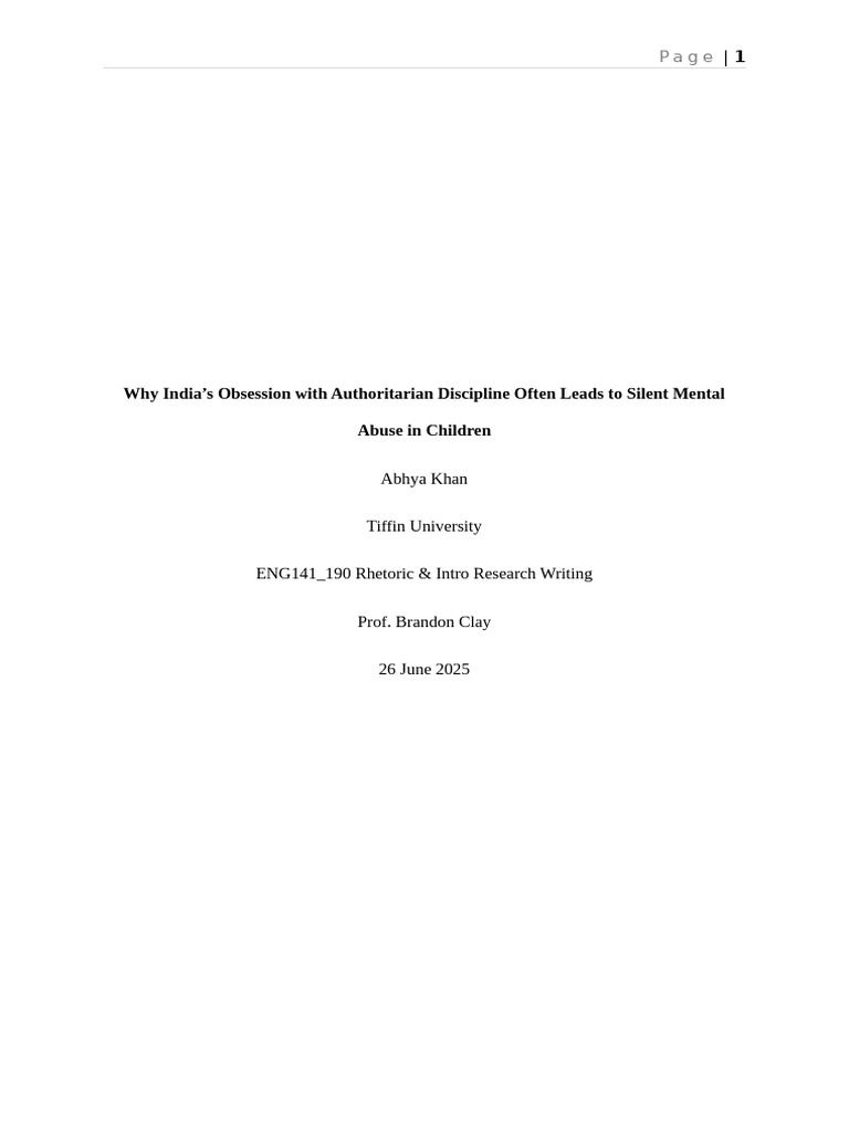 Final Persusasive Essay Revised | PDF | Parenting | Empathy