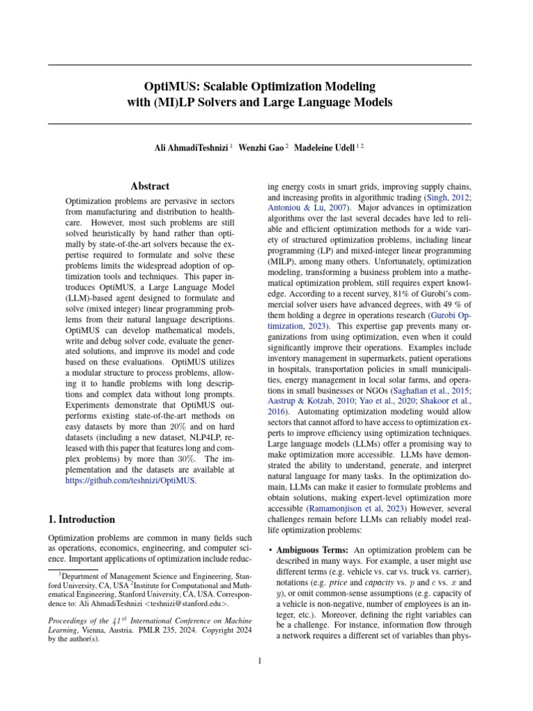 OptiMUS: Scalable Optimization Modeling With (MI) LP Solvers and Large ...
