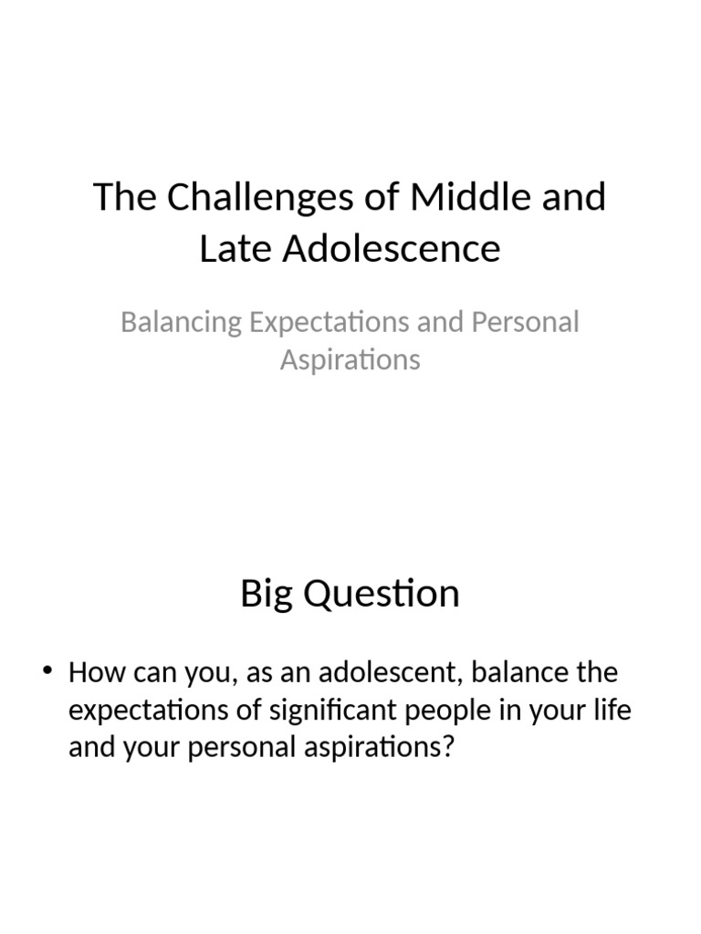 Challenges of Adolescence Presentation | PDF
