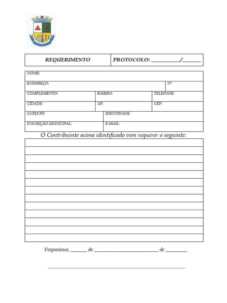 Requerimento Geral 2021 | PDF